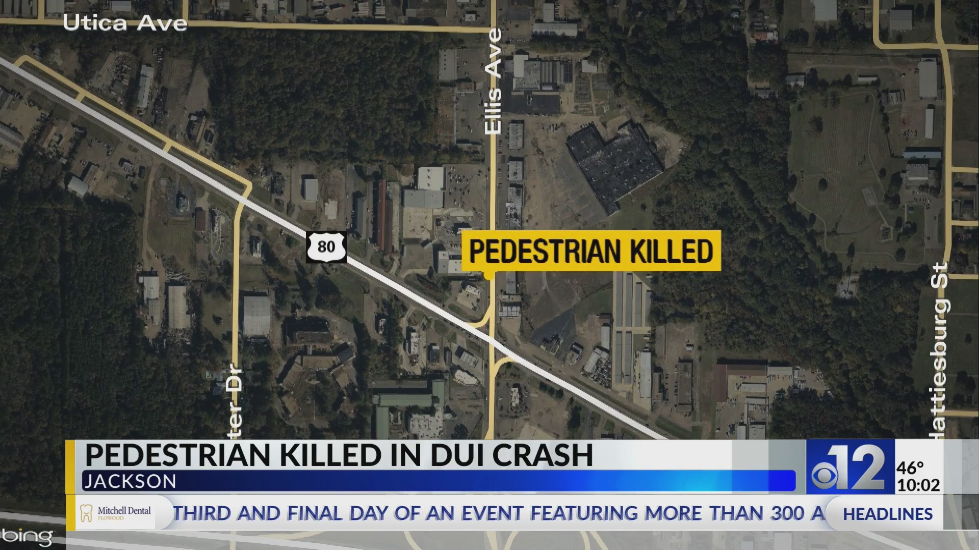 Pedestrian killed in Jackson, driver arrested for DUI – WJTV