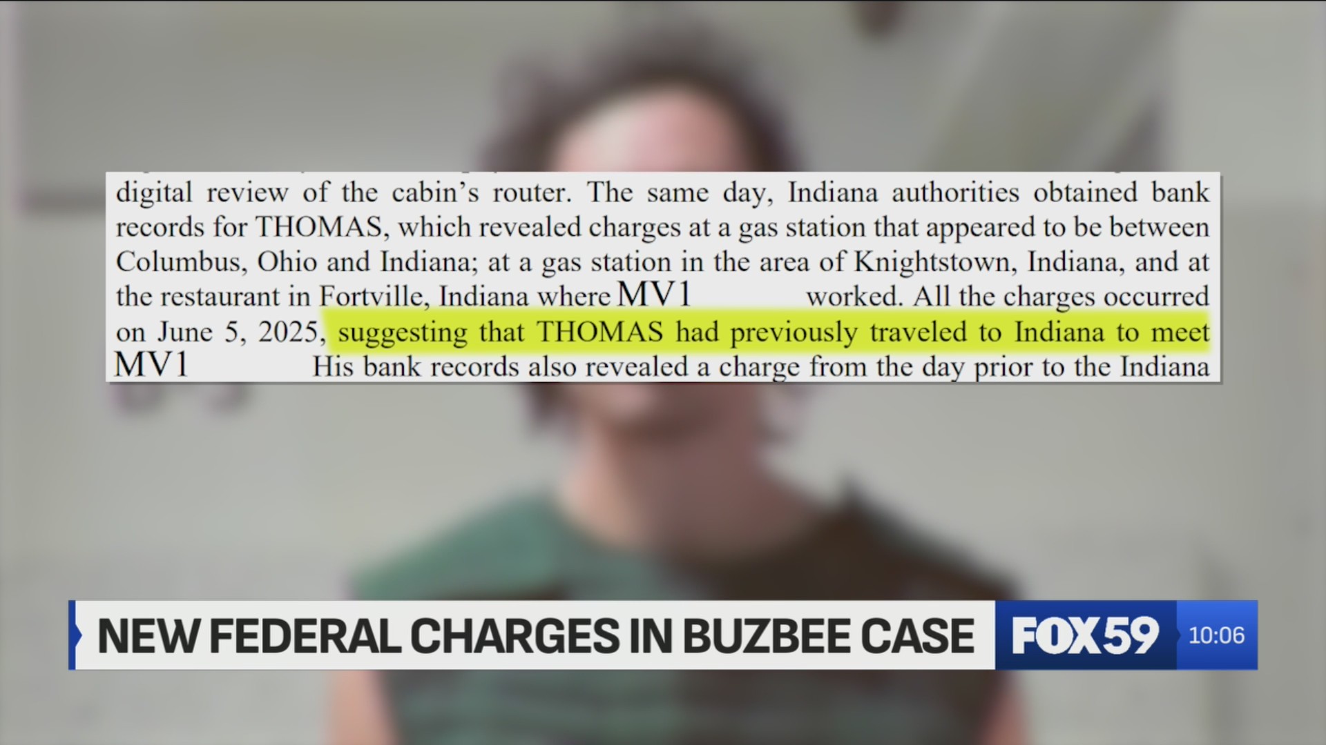 Thomas charged in federal court in Buzbee case – Fox 59