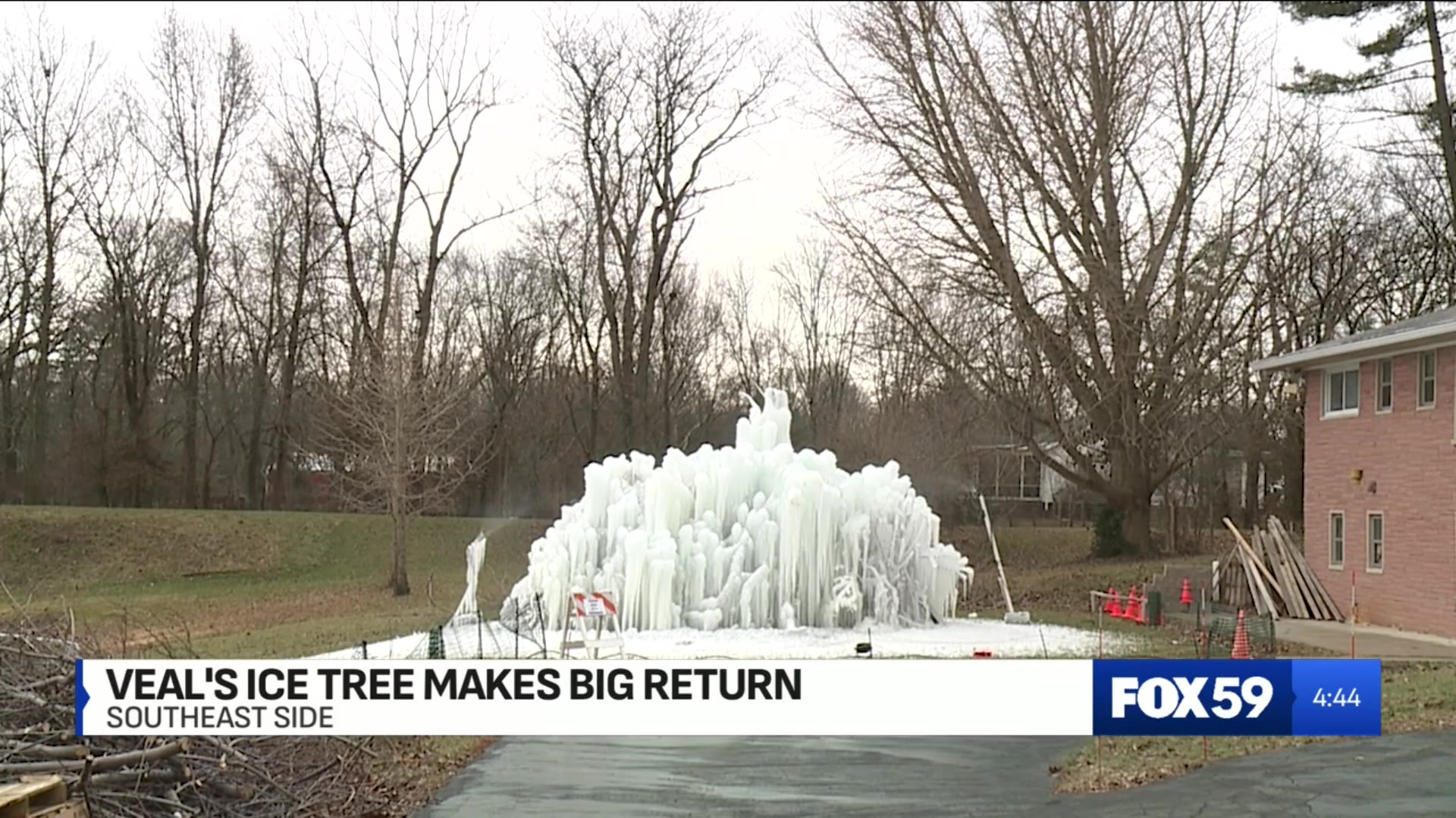 Famed Veal’s Ice Tree finally begins to take shape – Fox 59