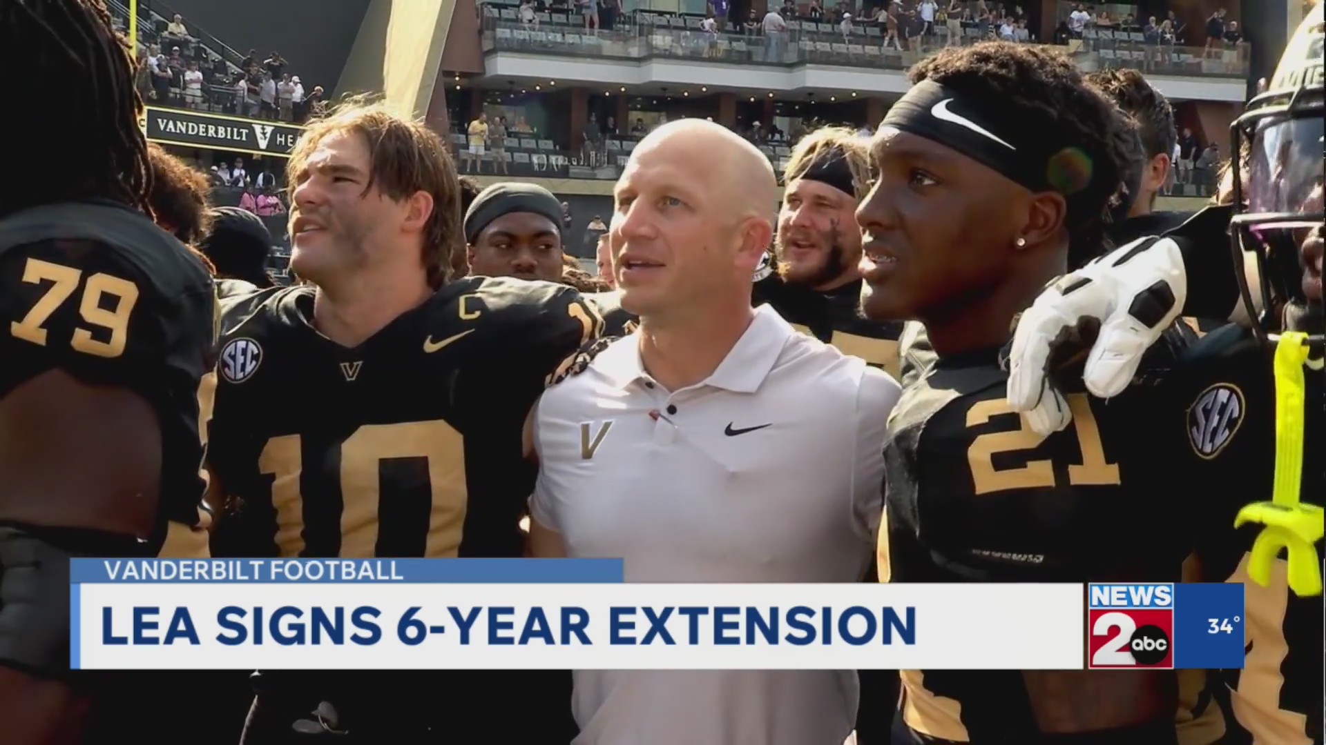 Clark Lea signs 6-year extension to stay with Vanderbilt – WKRN News 2