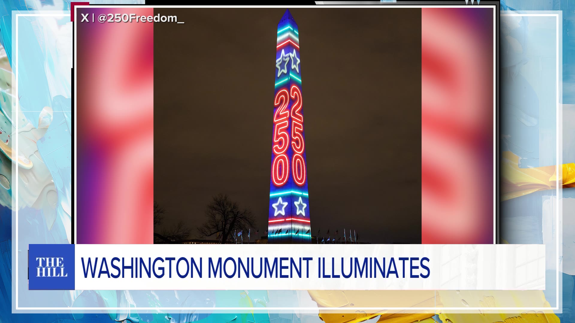 America 250 Celebration launched with Washington monument display ...