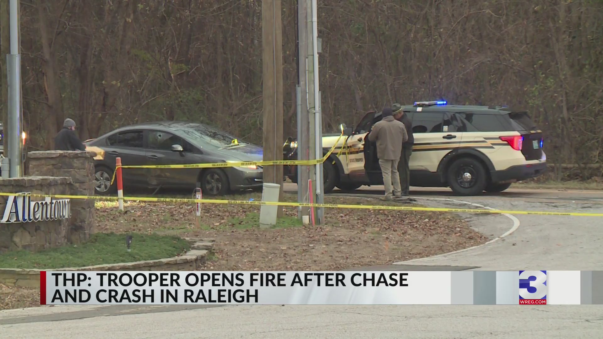 Trooper opens fire after chase, crash in Raleigh – WREG.com