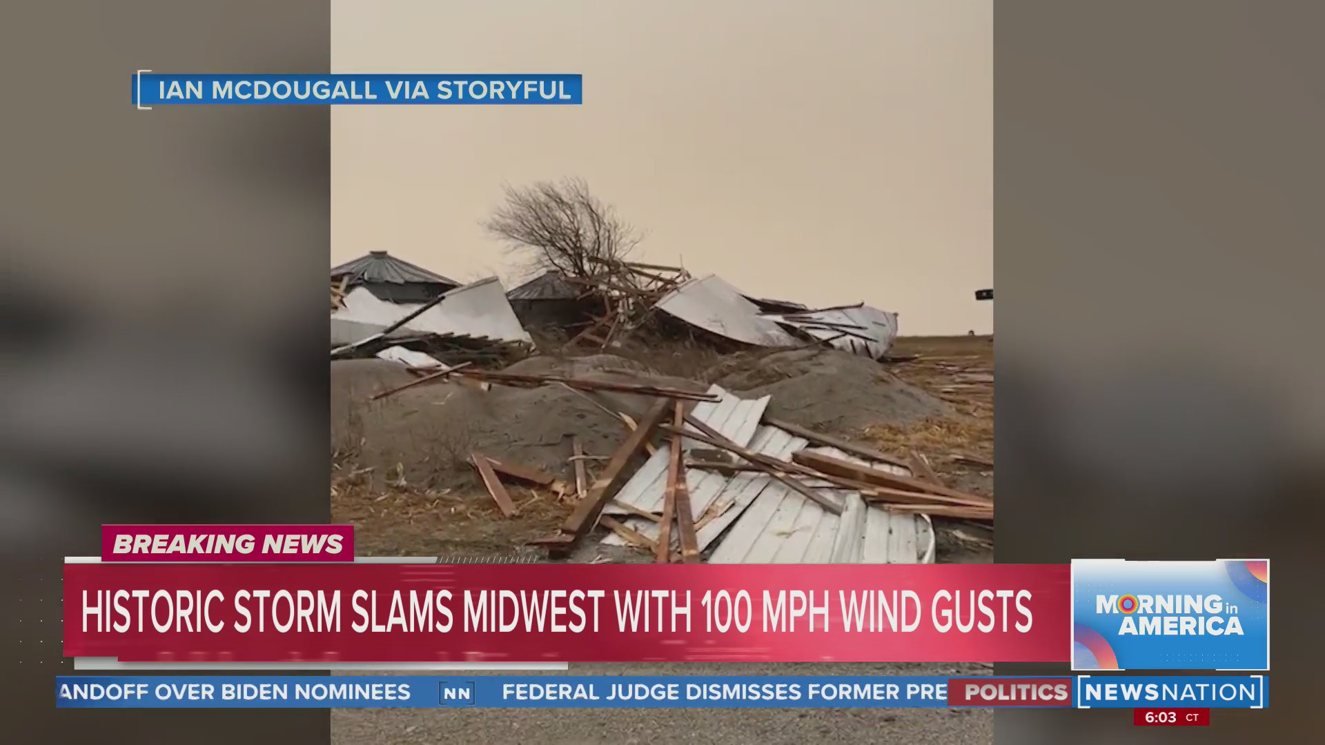 Historic storm slams Midwest with 100 mph wind gusts | Morning in ...