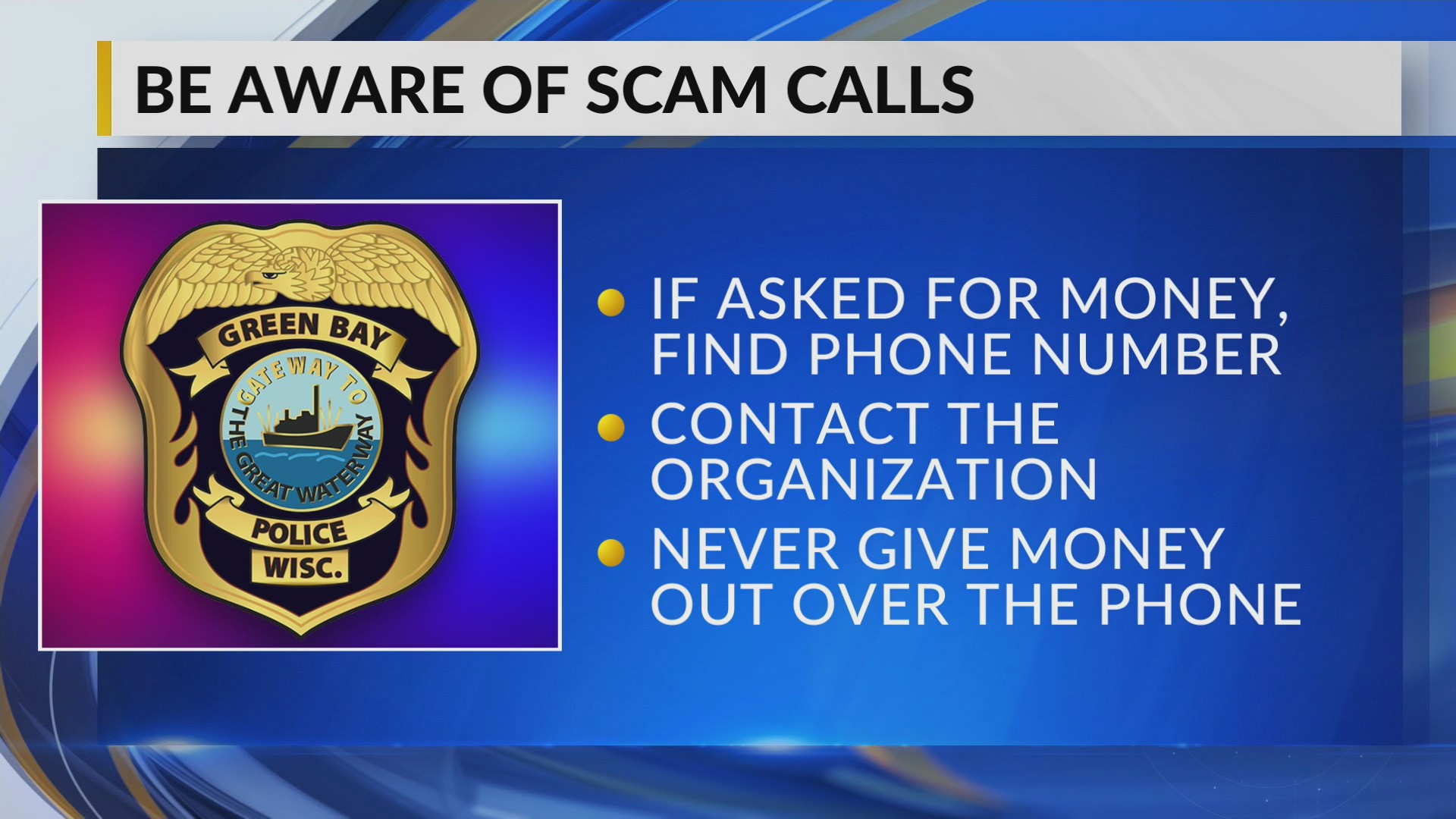 Green Bay police warn residents of scam calls using spoofed department ...