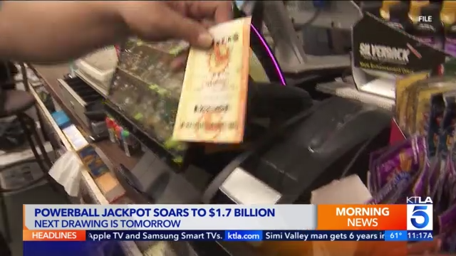 Powerball Jackpot soars to $1.7 billion – KTLA
