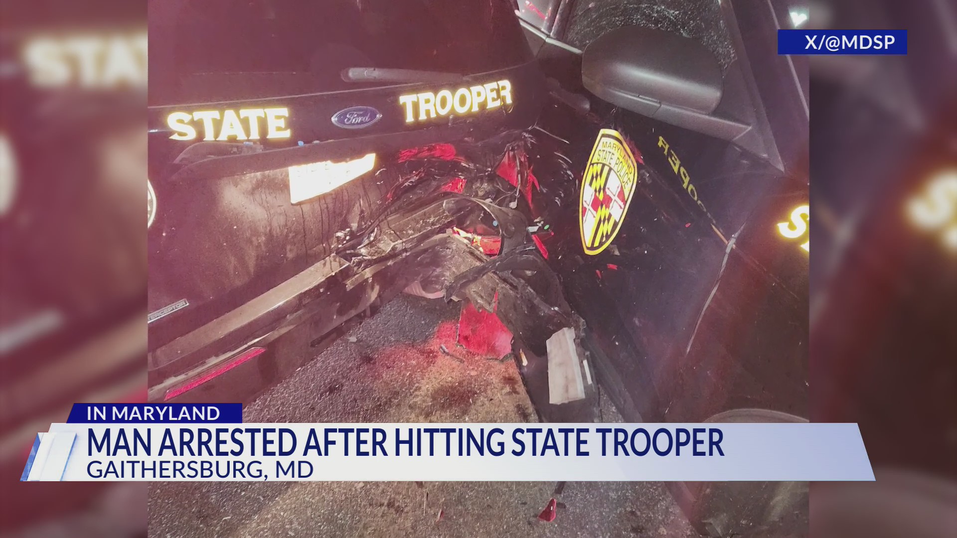 Gaithersburg man charged after Maryland State Police trooper’s cruiser ...