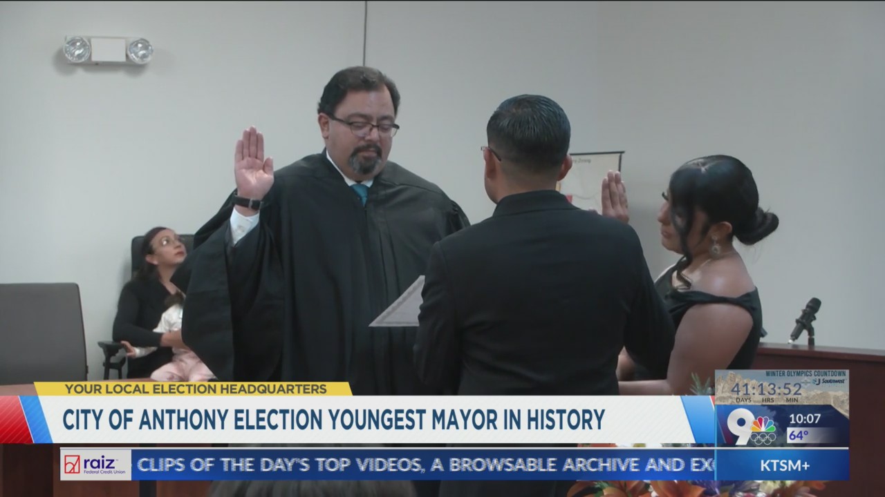 City of Anthony swears in state’s youngest mayor in history – KTSM 9 News