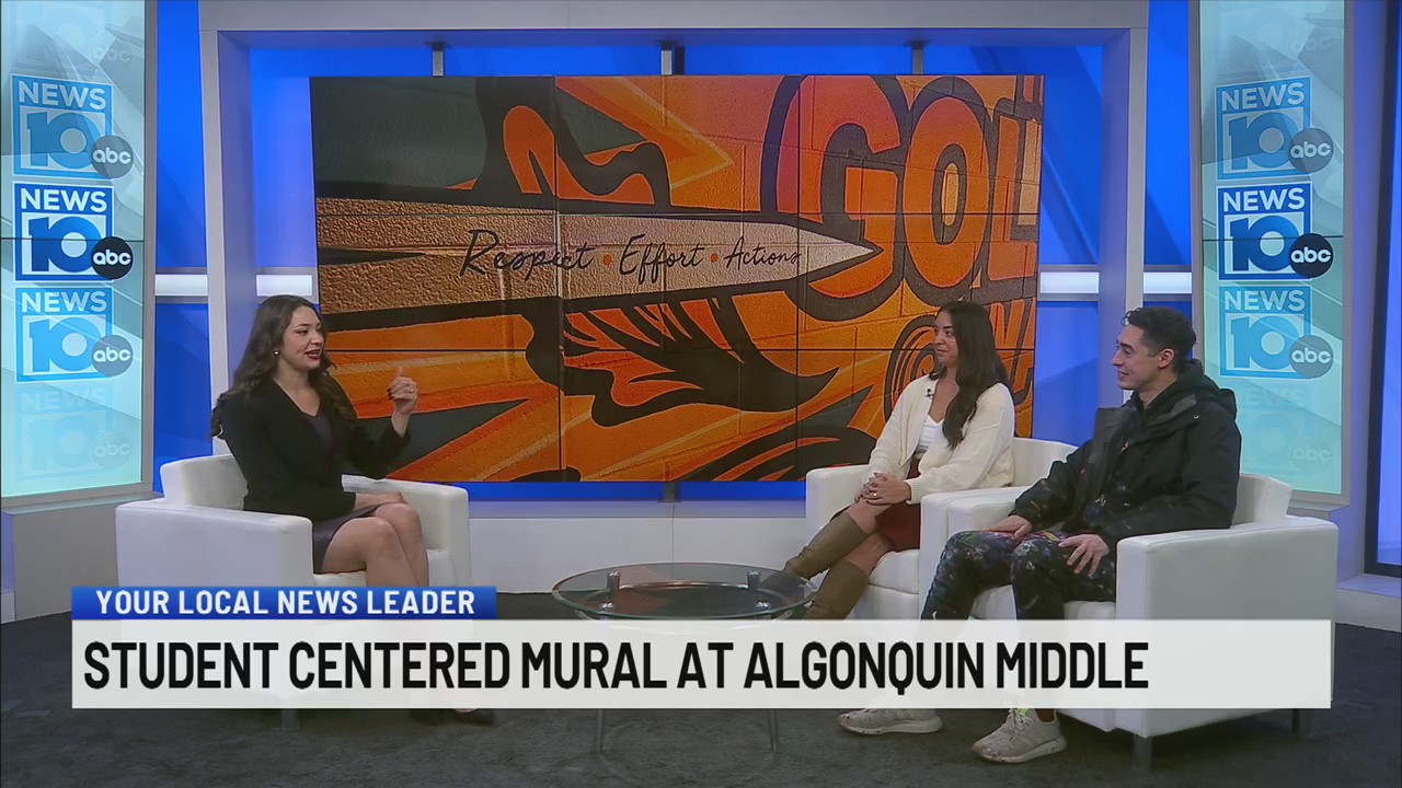 Student centered mural at Algonquin Middle School – NEWS10 ABC
