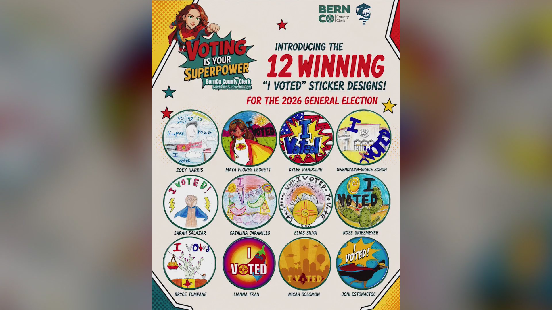 Bernalillo County Clerk’s Office reveals winners of 2026 ‘I Voted ...