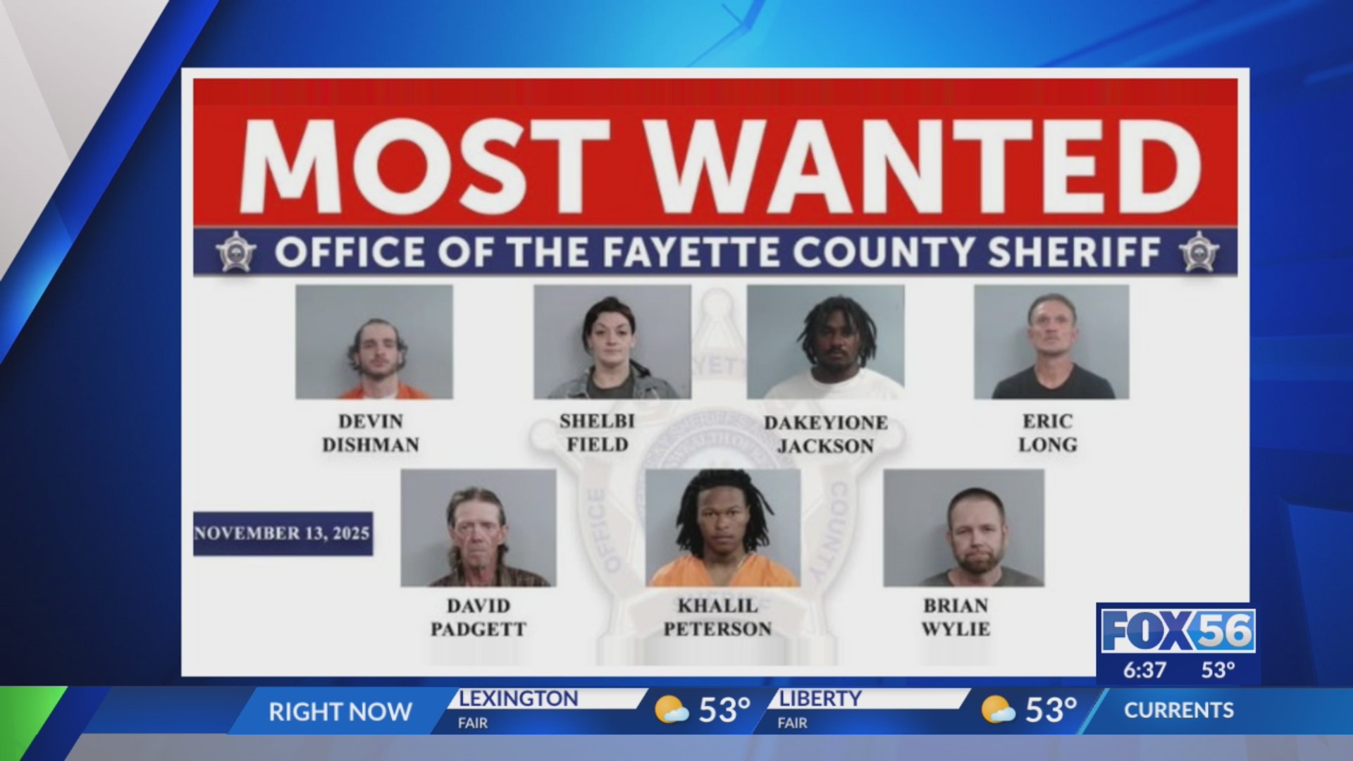 Fayette County Sheriff’s Office releases list of 7 most wanted – FOX 56 ...