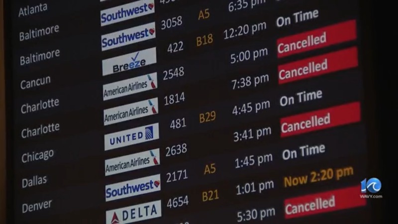 Norfolk International Airport braces for disruptions as major winter ...