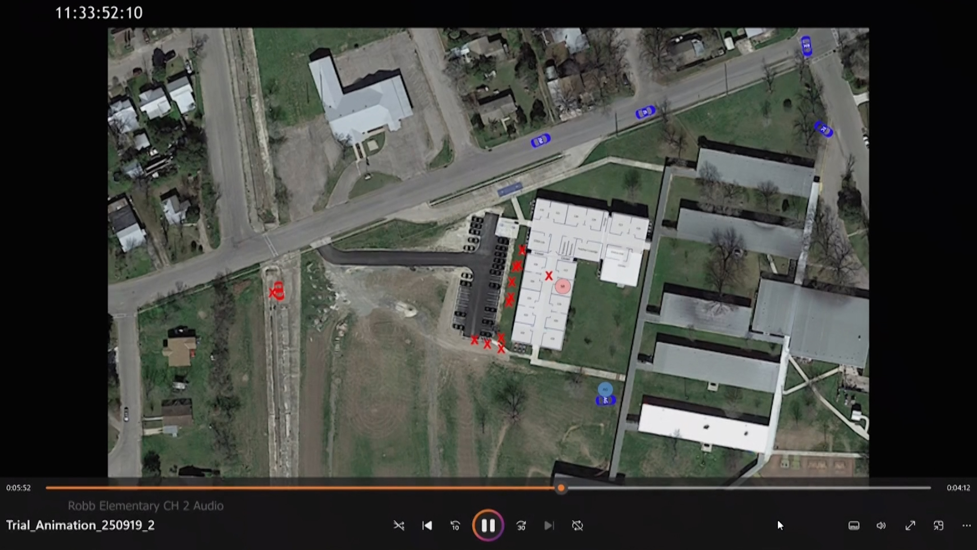 Aerial view of Uvalde school shooting timeline shown during officer ...