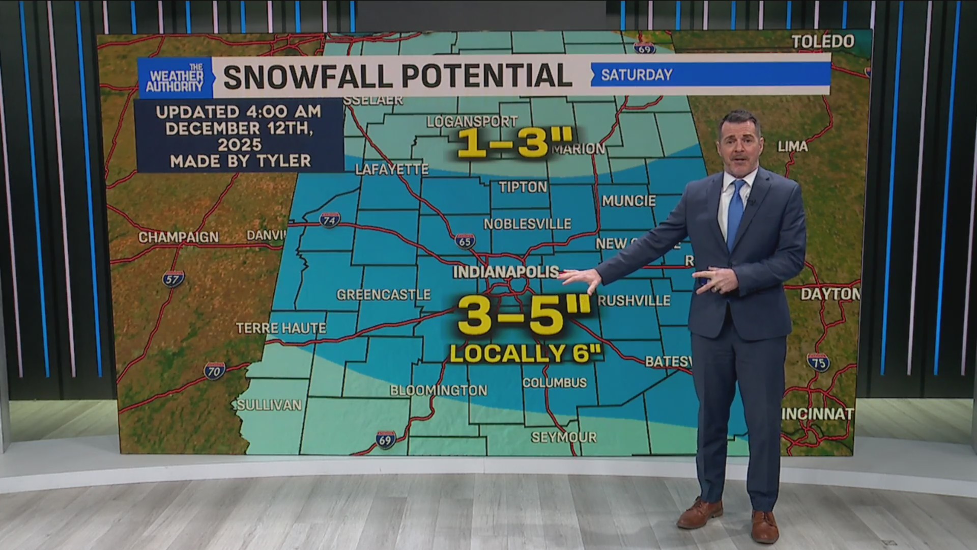 Late morning forecast update for Dec. 12, 2025 – Fox 59