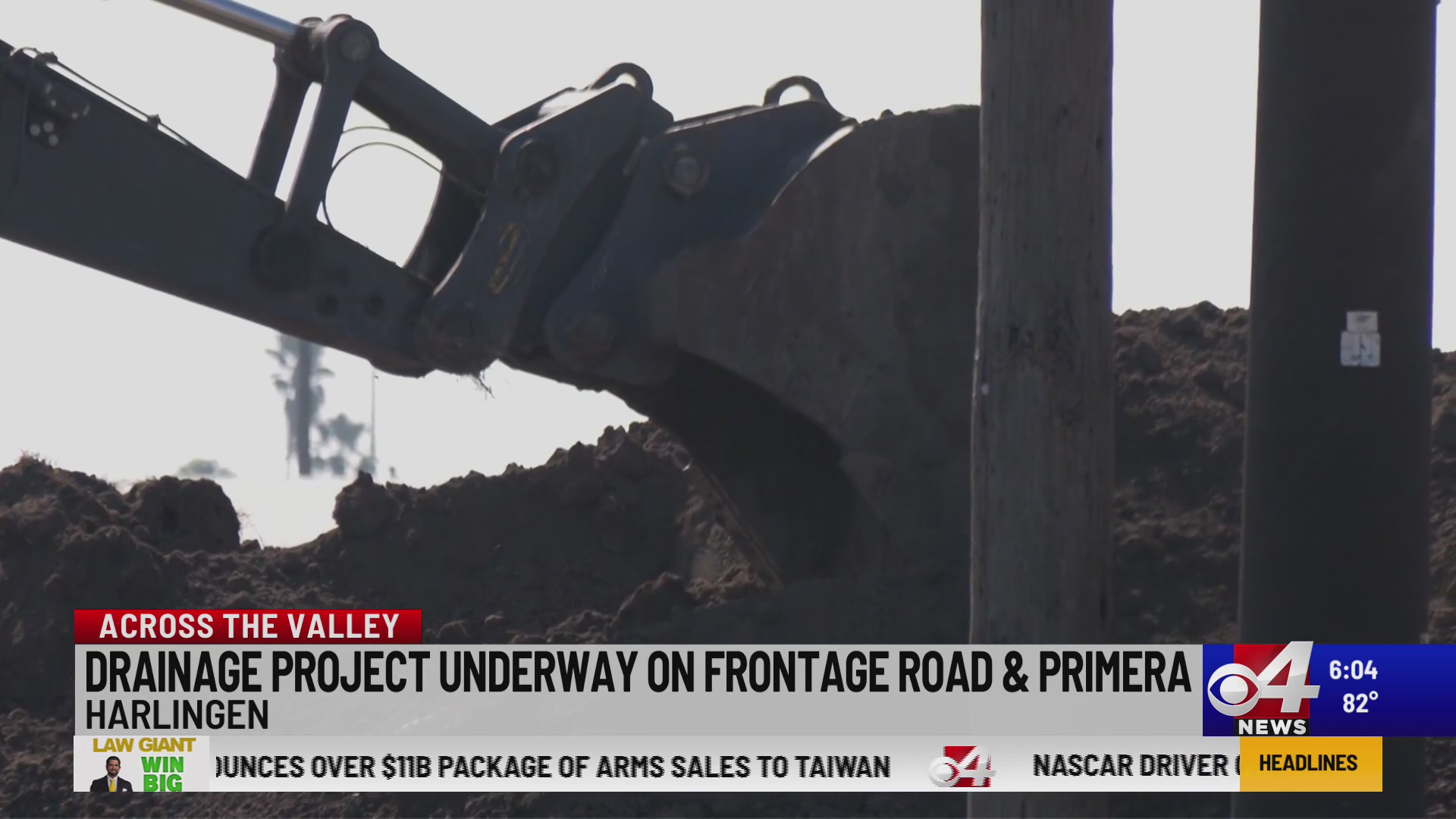 Drainage Project Underway on Frontage Road and Primera – KVEO-TV