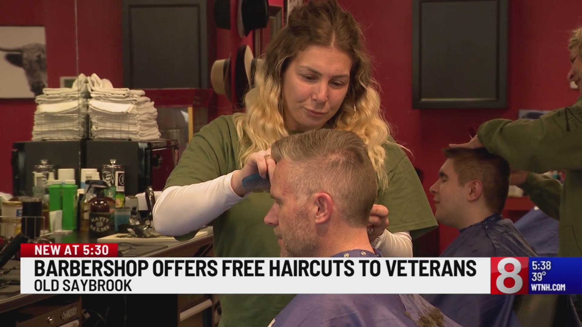 Old Saybrook barber shop giving free haircuts to veterans – WTNH.com