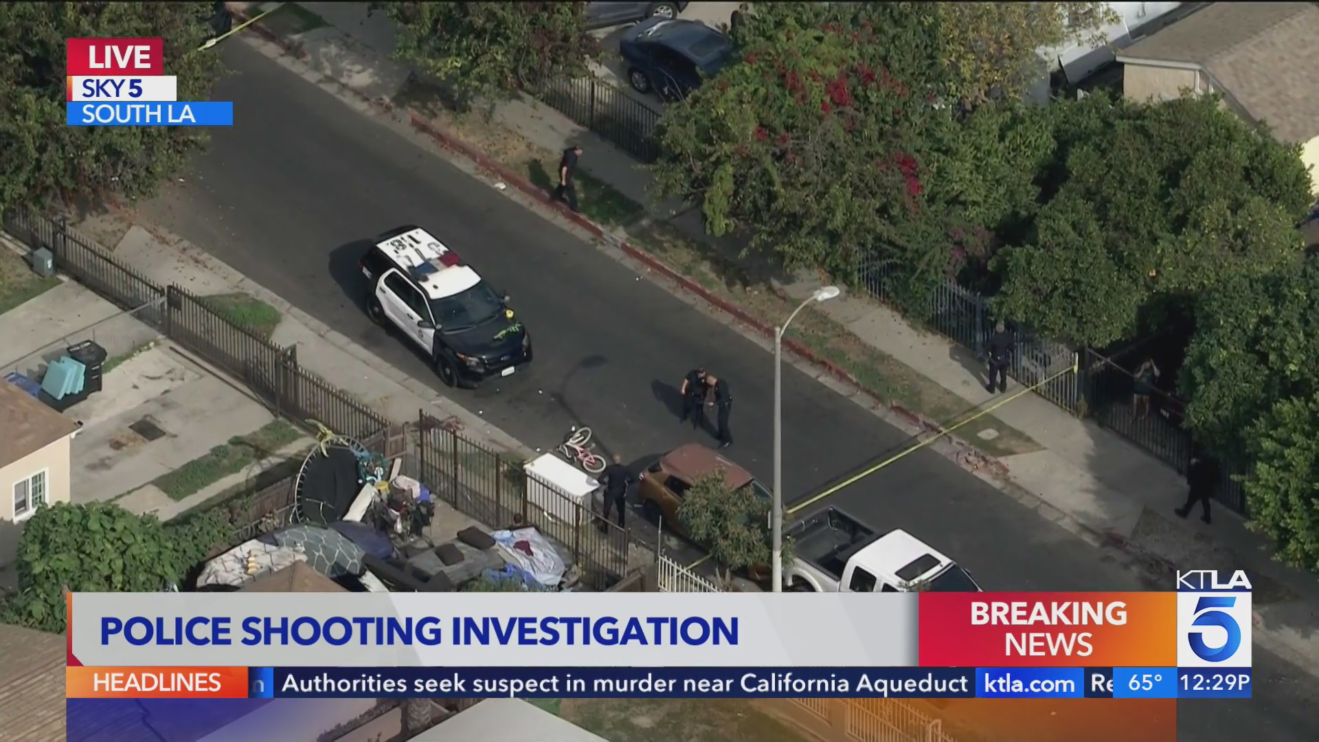 LAPD officer shoots person allegedly armed with chains in Watts – KTLA