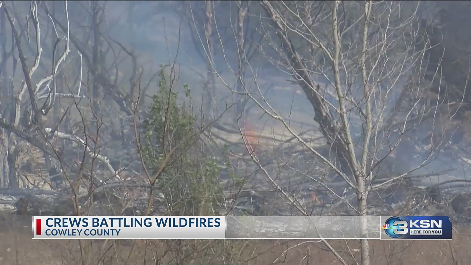 Crews battle wildfires in Cowley County – KSN-TV