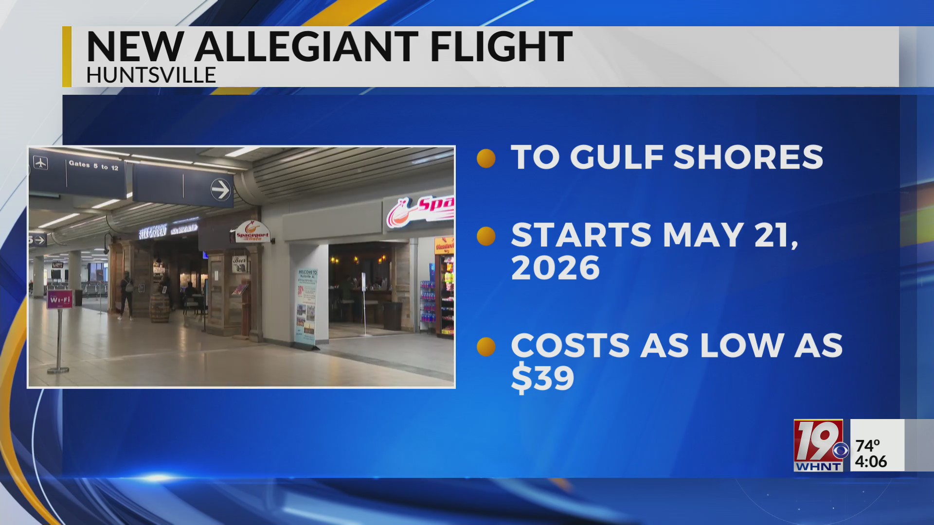 New Allegiant Flight | Nov. 18, 2025 | News 19 at 4 p.m. – WHNT.com