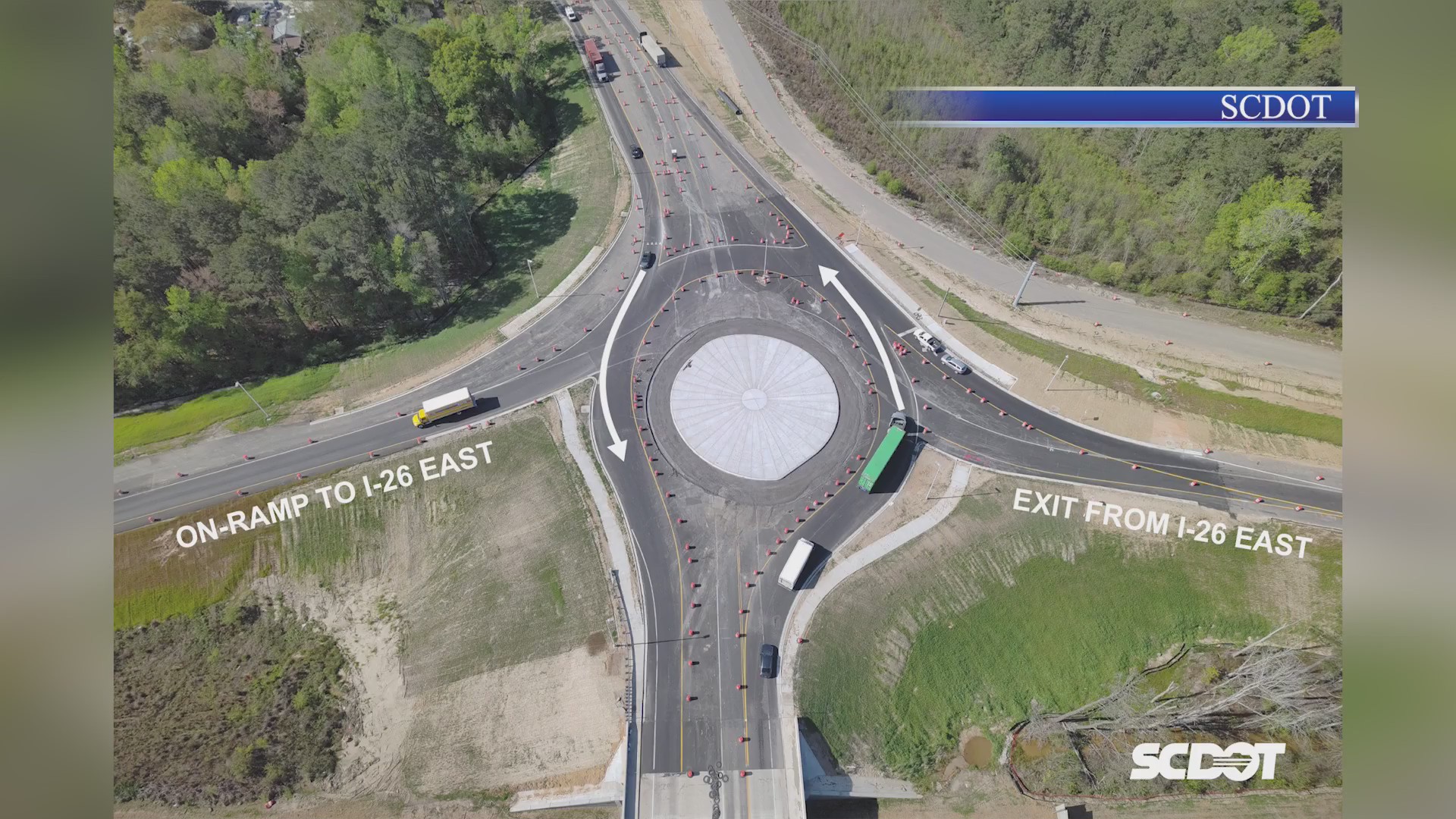 SCDOT installing I-26 exit roundabouts in Berkeley County – WCBD News 2