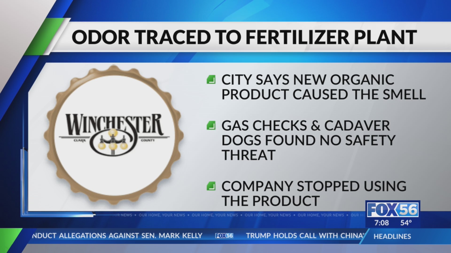 Winchester residents report strange odor, cause identified – FOX 56 News