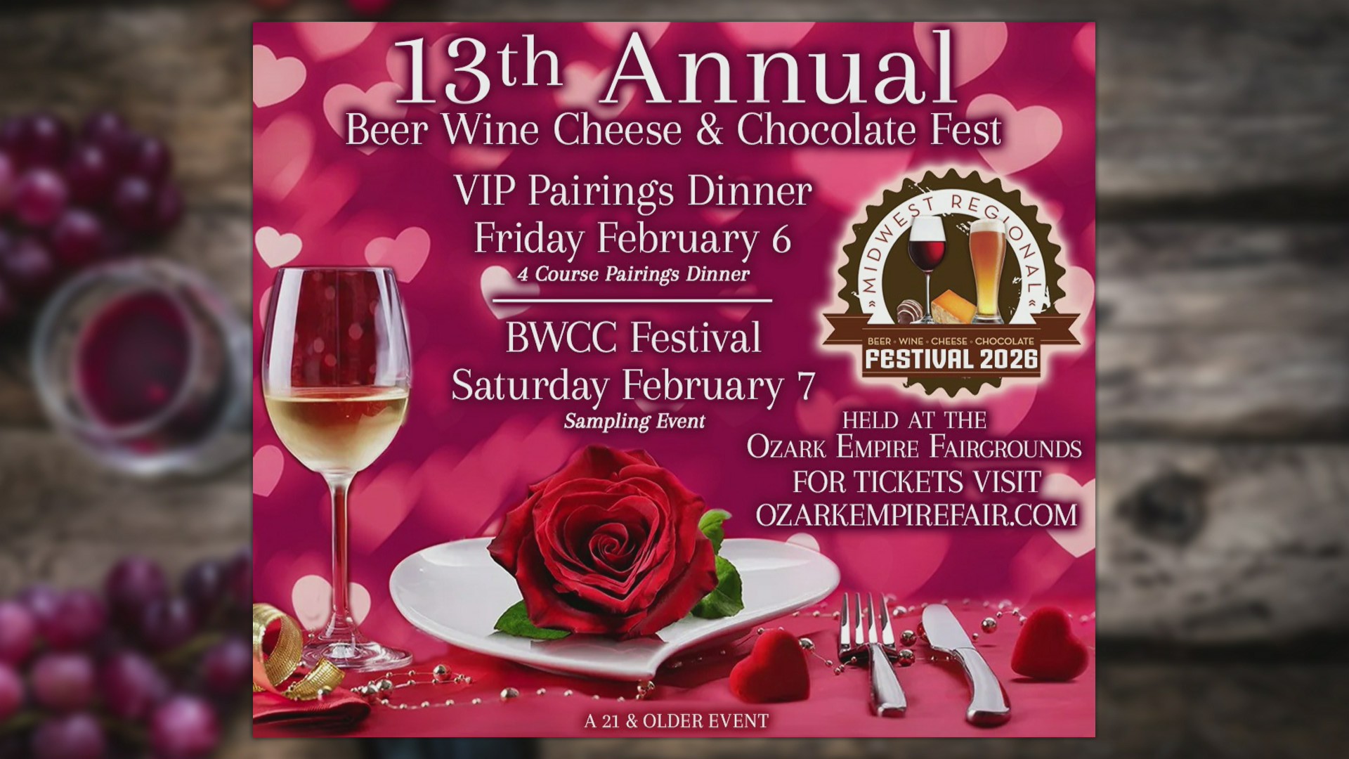 13th Annual Beer, Wine, Cheese & Chocolate Festival – KOLR ...