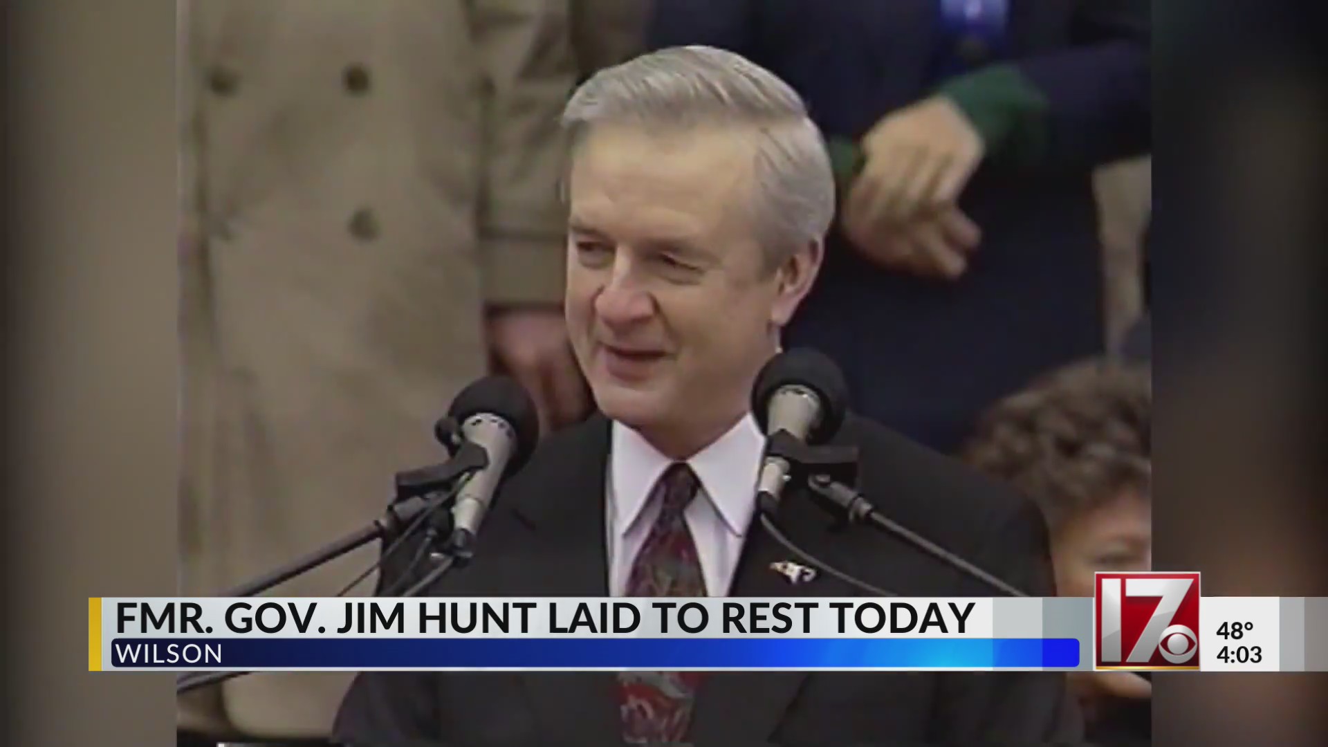 Former Gov. Jim Hunt laid to rest in Wilson – CBS17.com