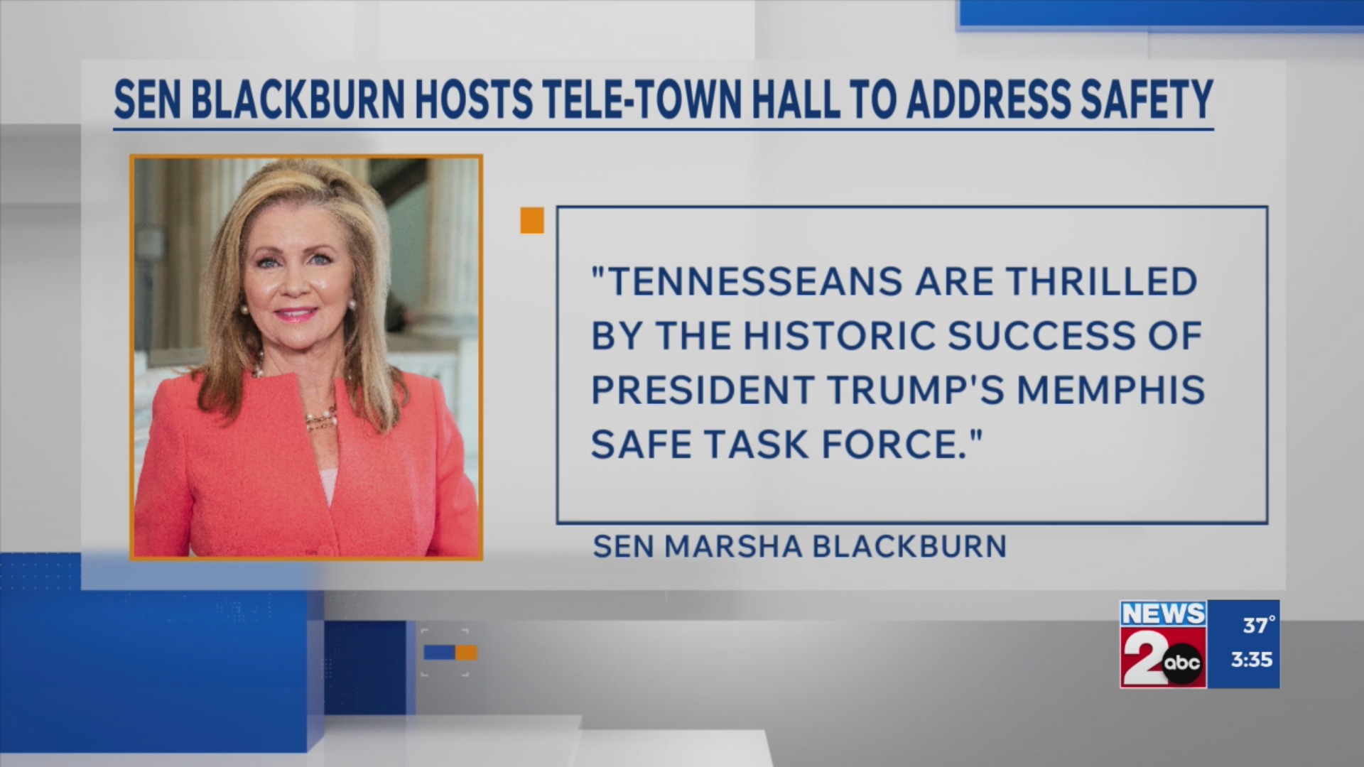 Sen. Marsha Blackburn hosts tele-town hall to address safety – WKRN News 2
