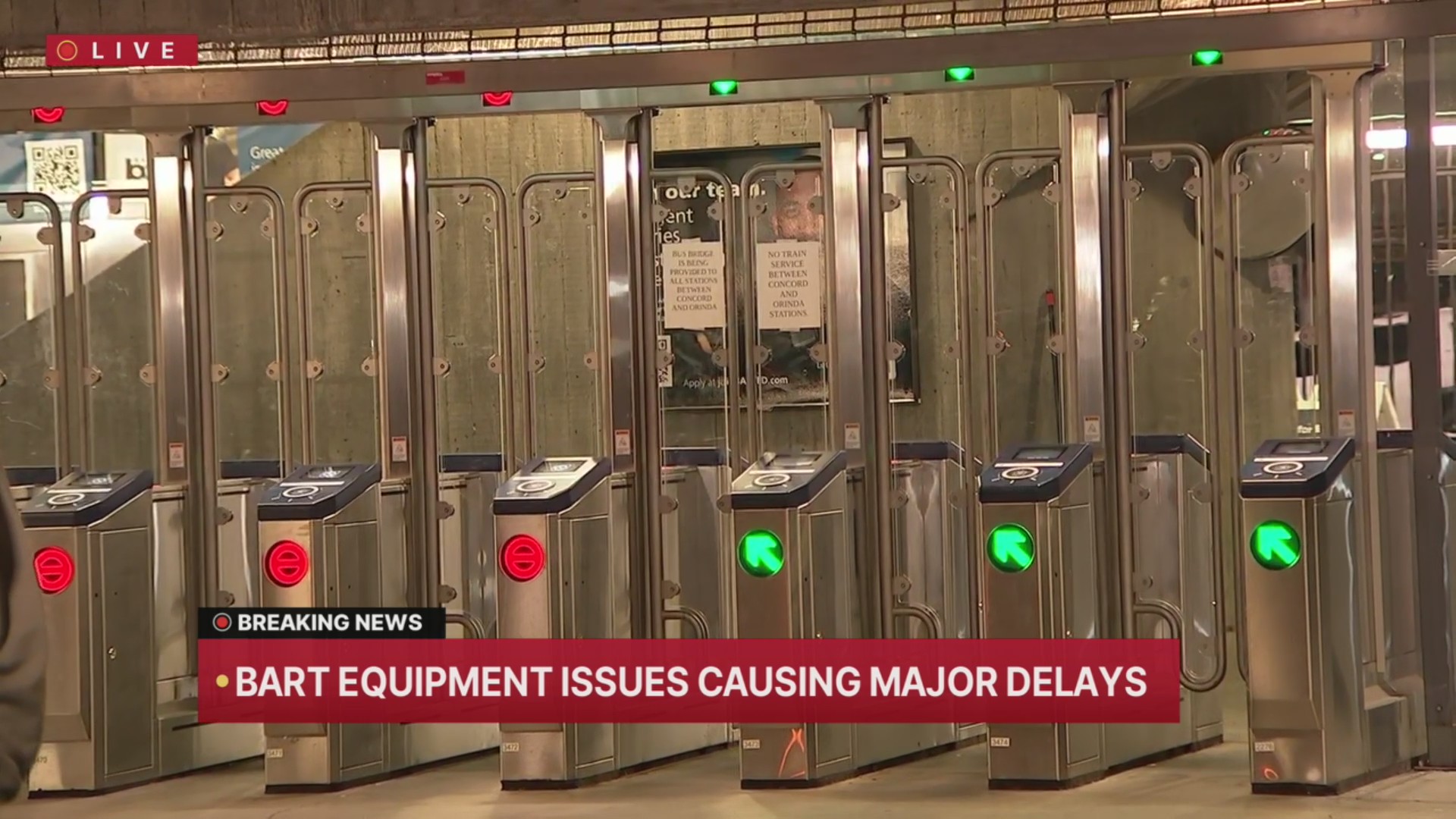 BART train service stopped between Concord and Orinda – KRON4