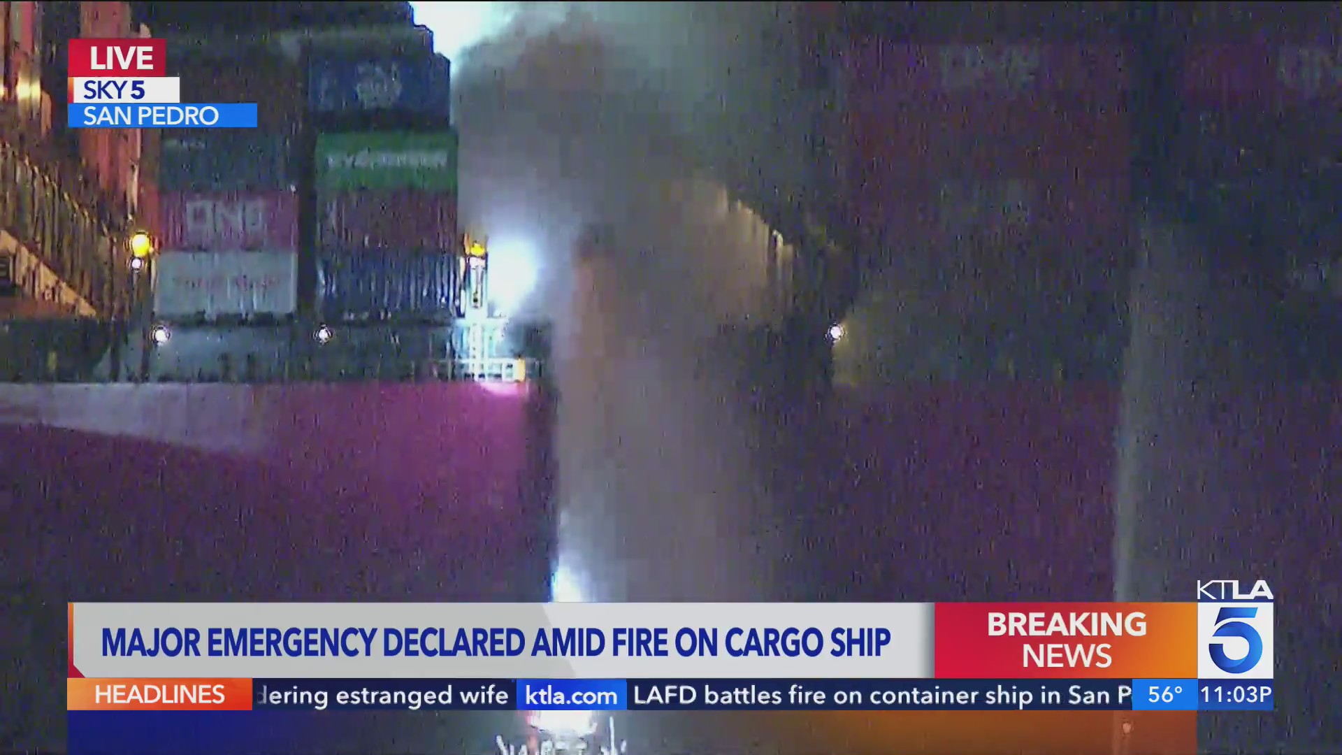 Shelter-in-place warning issued for San Pedro due to the cargo ship ...
