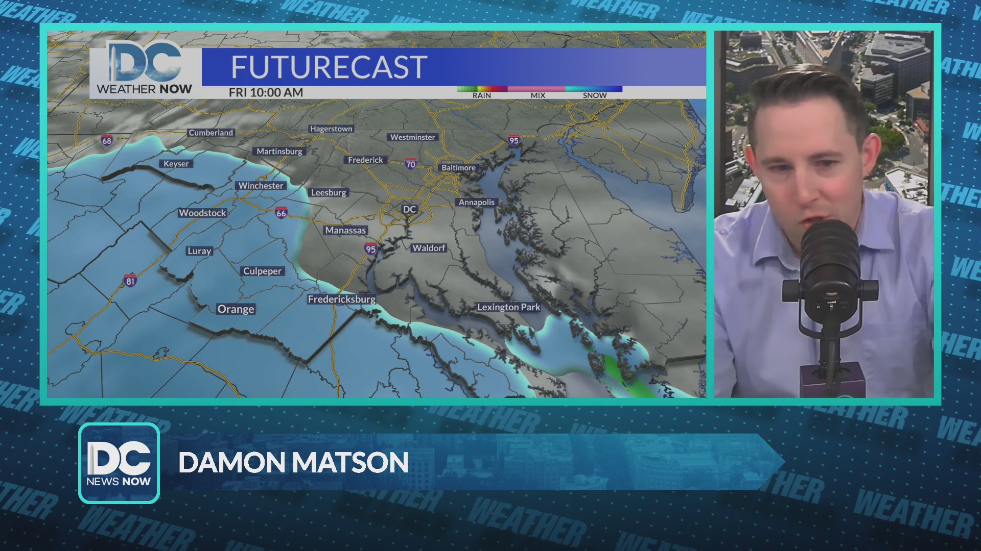 Breezy and colder, scattered light snow Friday – DC News Now | DC ...