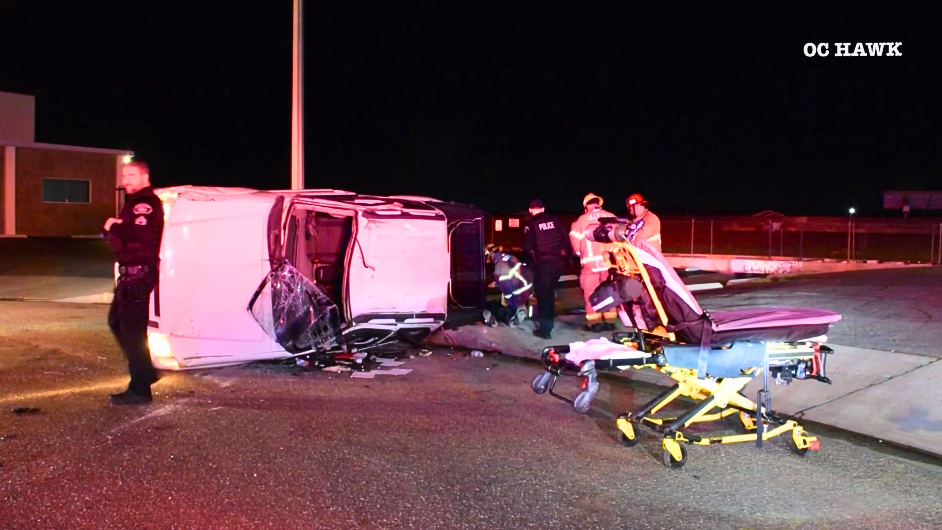 7 teens hospitalized after rollover crash in Fullerton – KTLA