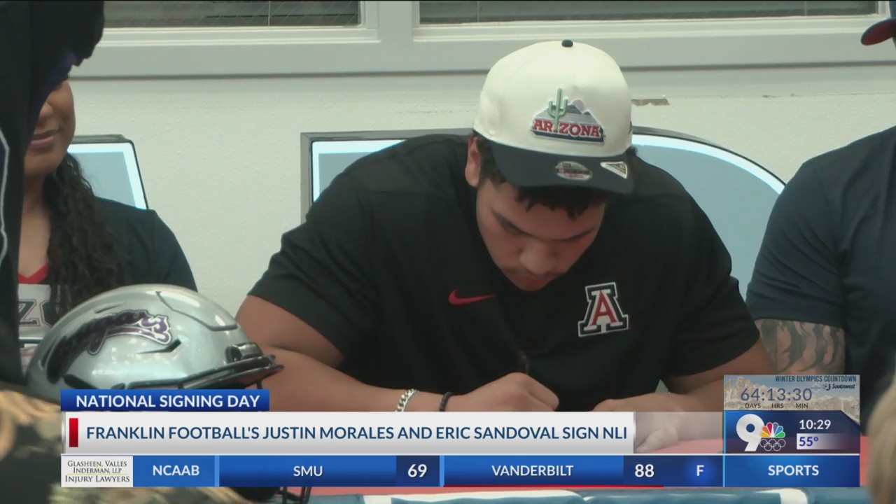 Franklin football’s Justin Morales, Eric Sandoval sign National Letters ...