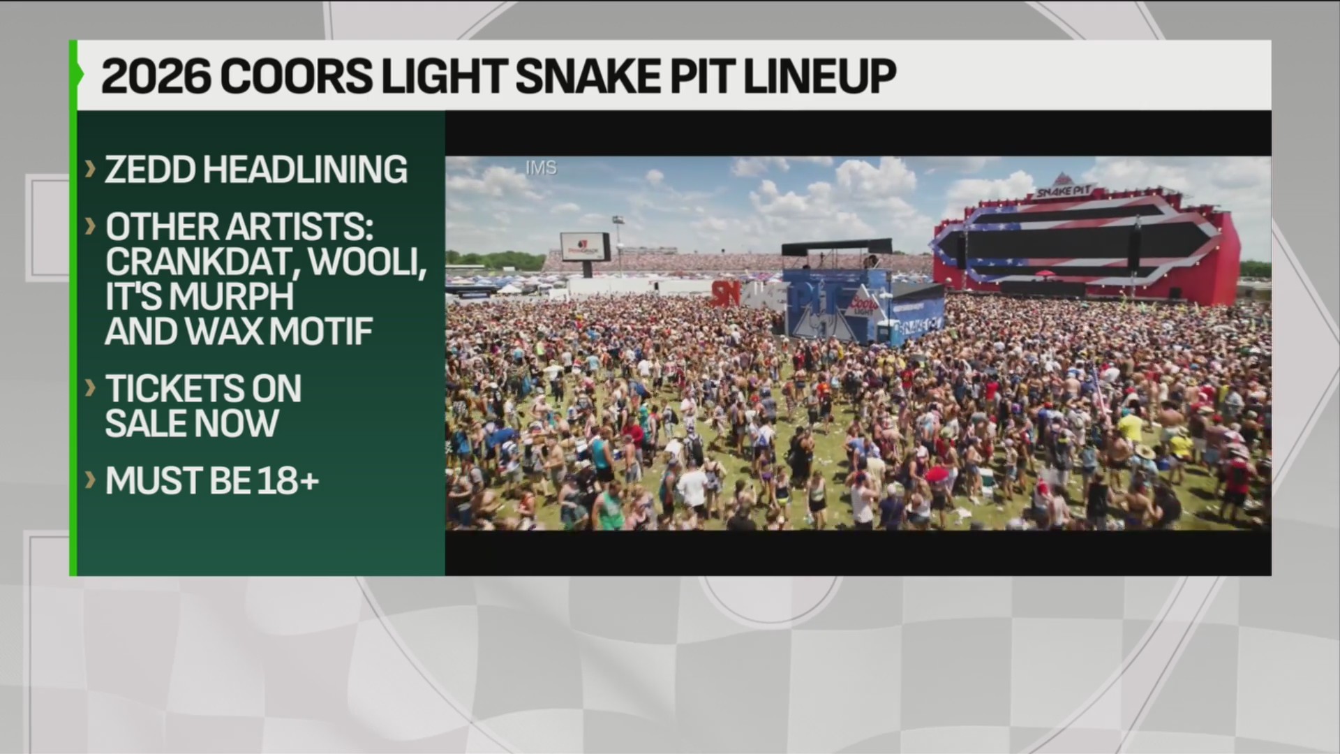 2026 Coors Light Snake Pit Lineup – Fox 59