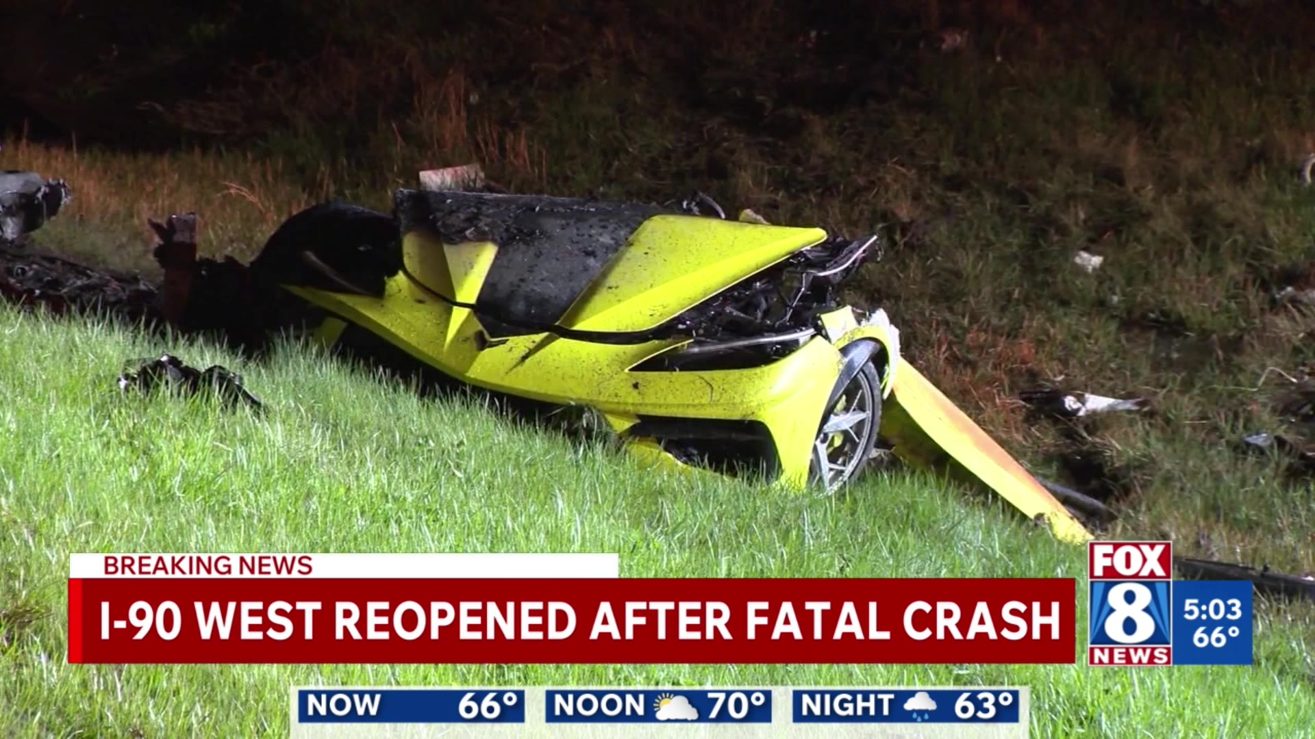 Corvette split in two in fatal I-90 crash – Fox 8 Cleveland WJW