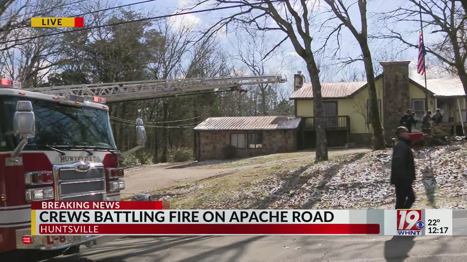 Crews battling fire on Apache Road in Huntsville | Jan. 26, 2026 | News ...