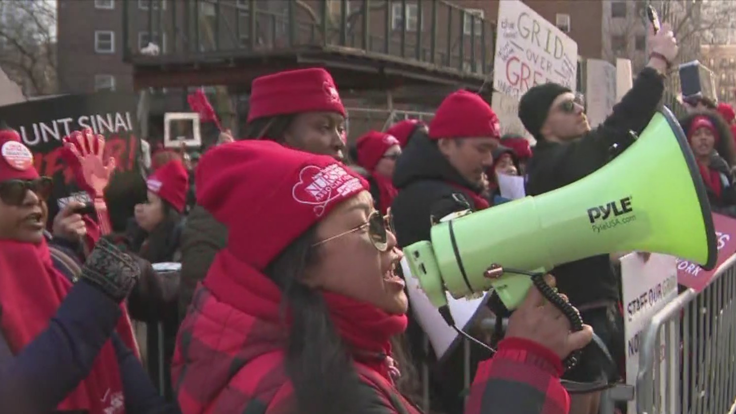 Striking NYC nurses make their voices heard on Day 2 – PIX11