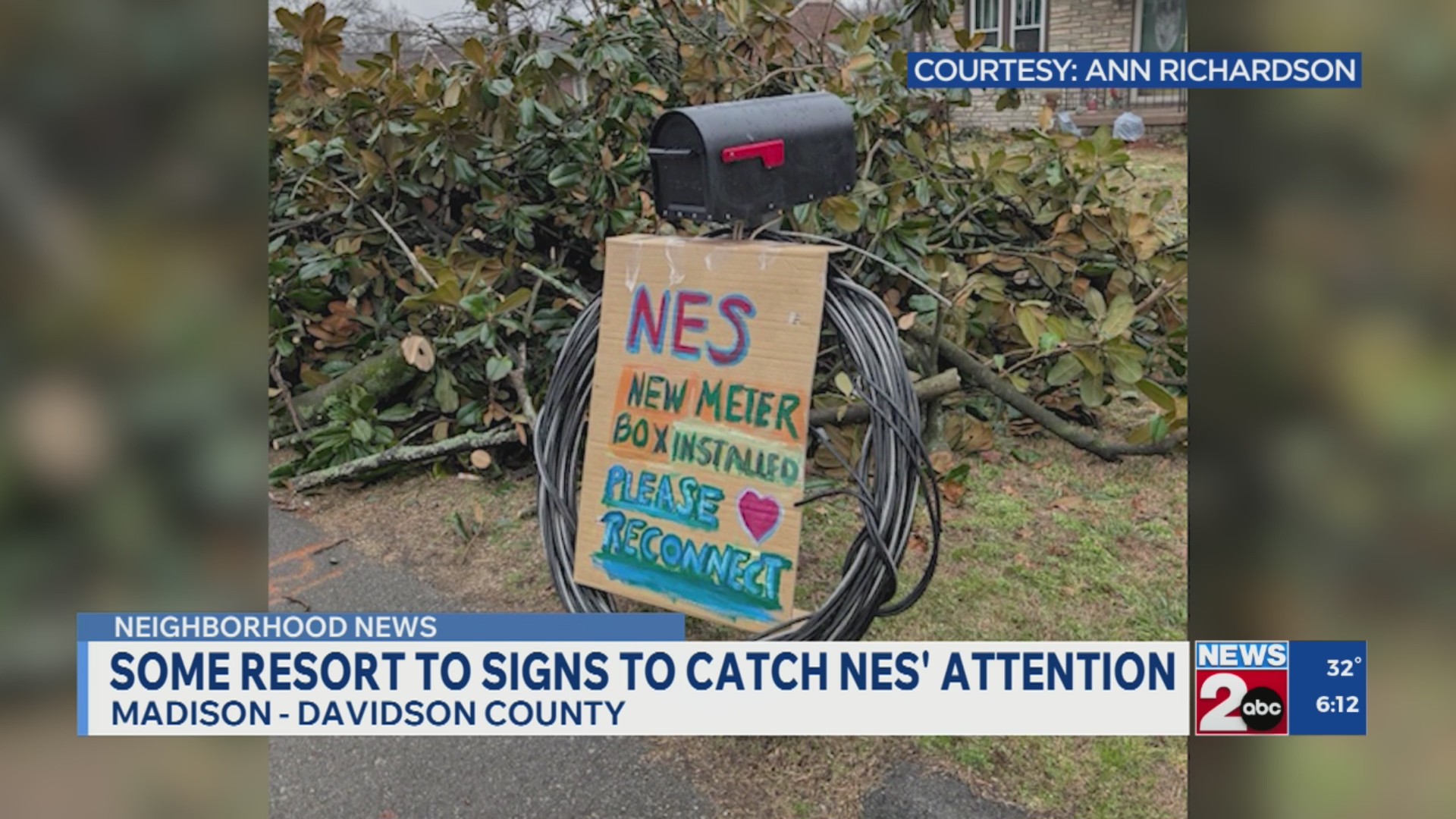 Some residents resort to yard signs to catch NES’ attention – WKRN News 2