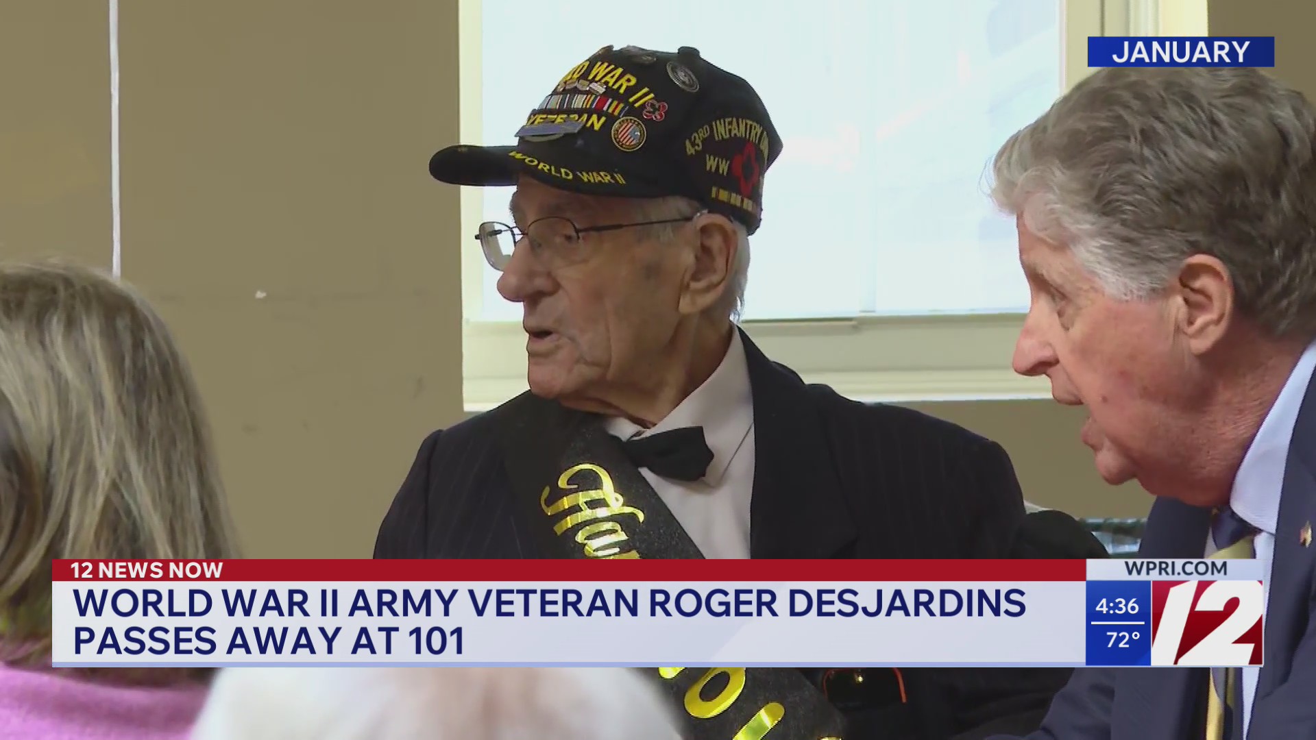 WWII Army Veteran Roger Desjardins dies at 101 – WPRI.com