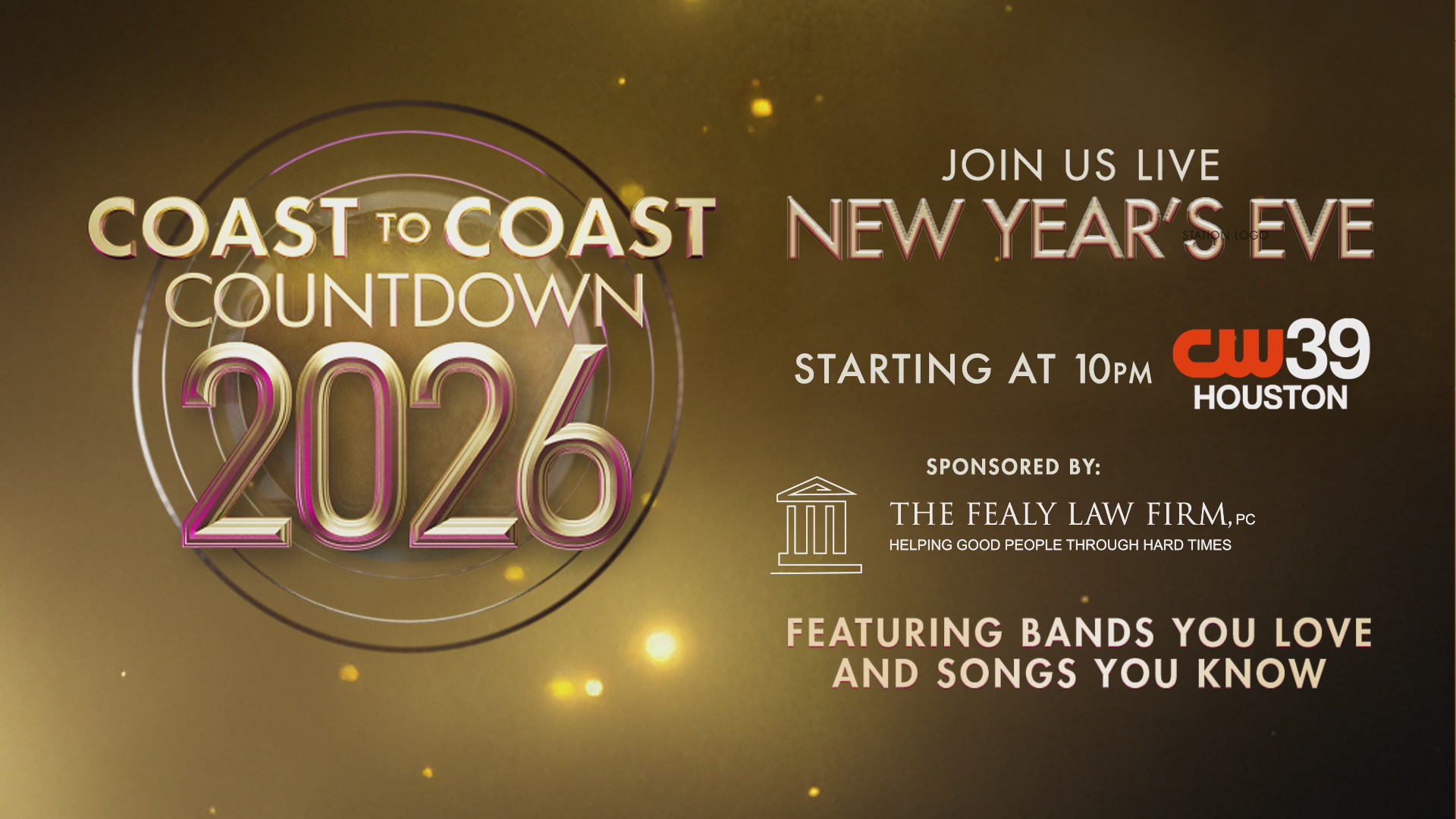 Coast To Coast Countdown to 2026 New Year’s Eve – CW39 Houston