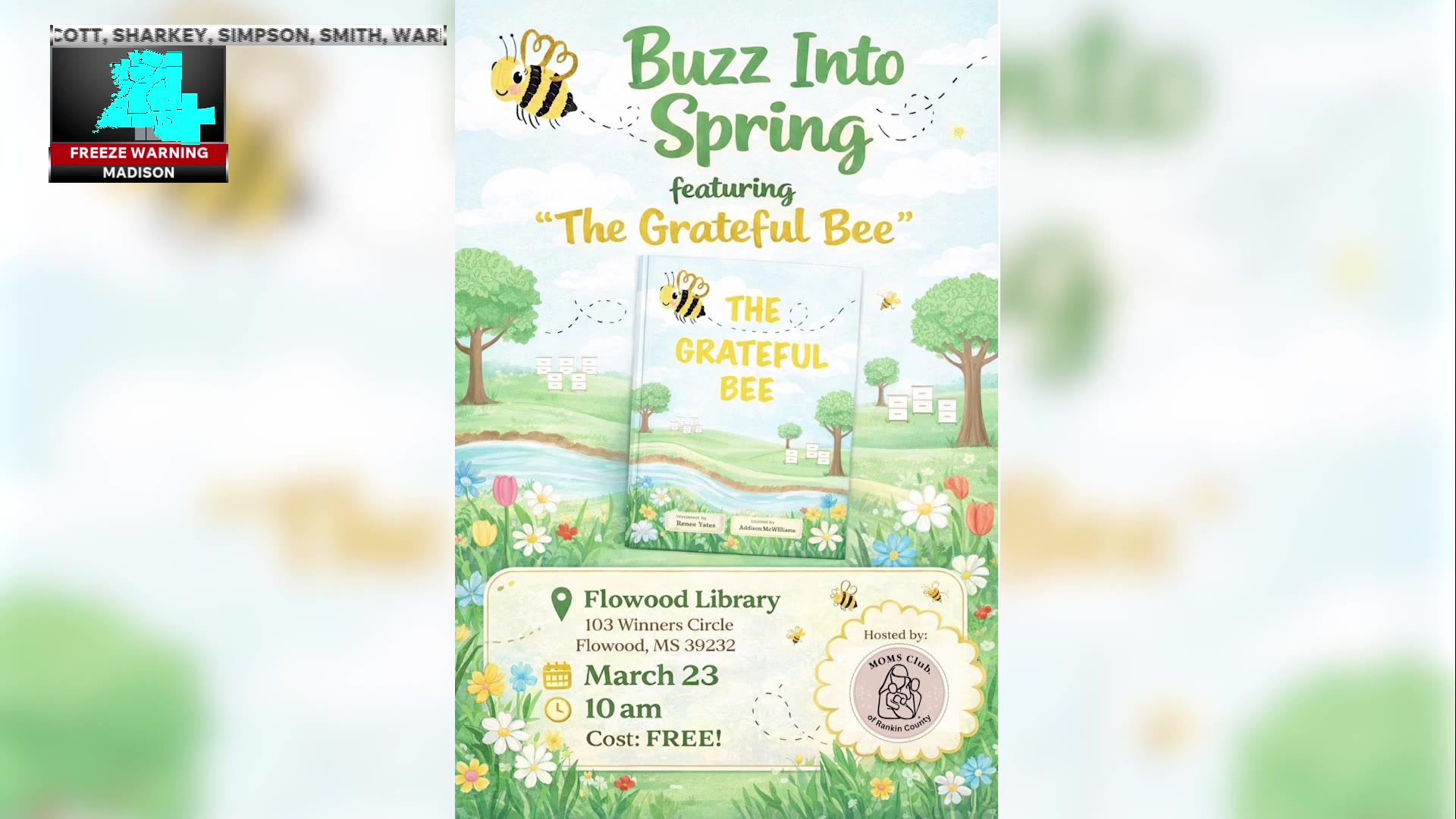 Buzz into Spring featuring ‘The Grateful Bee’ – WJTV