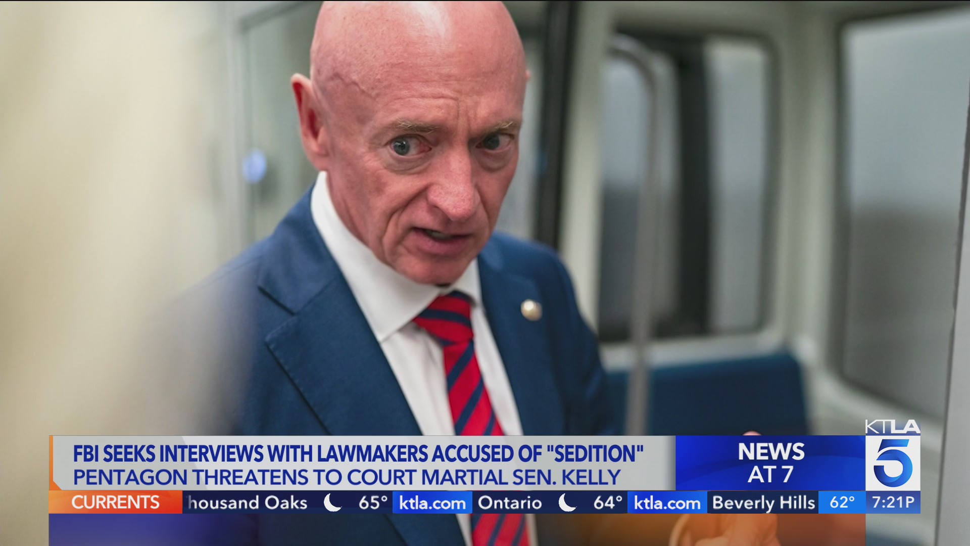 Pentagon may recall Sen. Mark Kelly to military service for court ...