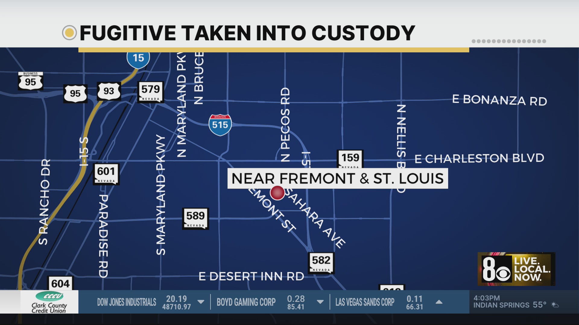 Police barricade ends in east Las Vegas after fugitive taken into ...