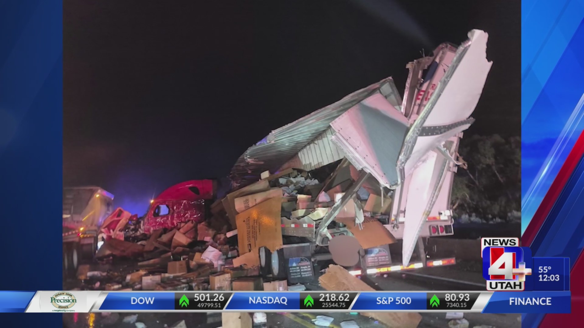 Three semi-trucks crash shut down US 6 in Spanish Fork Canyon – ABC4 Utah