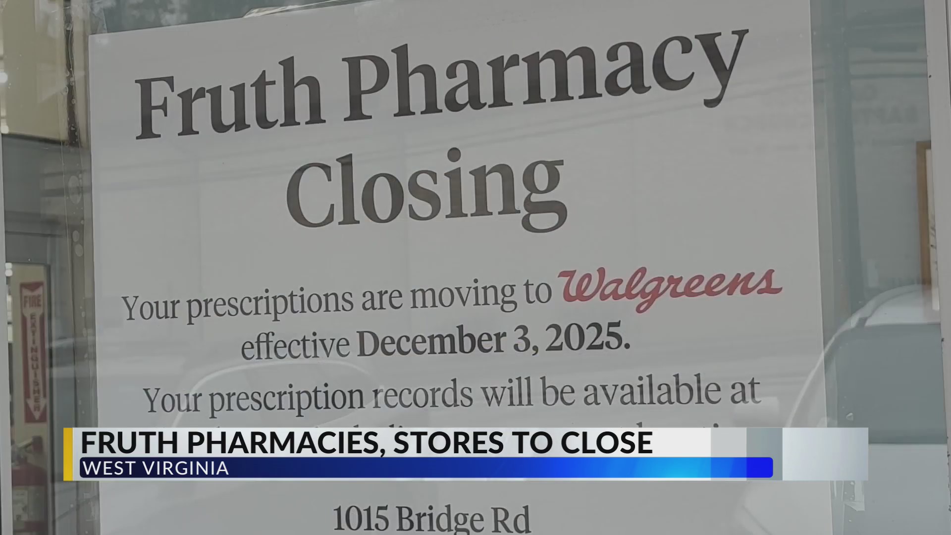 Fruth Pharmacy to close all stores, services moving to Walgreens – WOWK ...