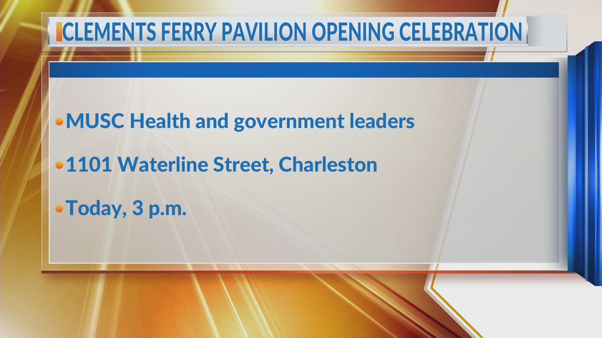 MUSC Health to mark opening of Clements Ferry Pavilion – WCBD News 2