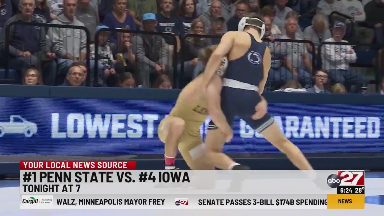 Top-ranked Penn State wrestling faces biggest threat in Iowa tonight ...