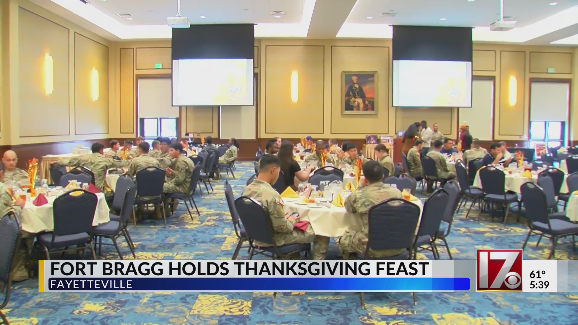 Fort Bragg holds Thanksgiving feast – CBS17.com