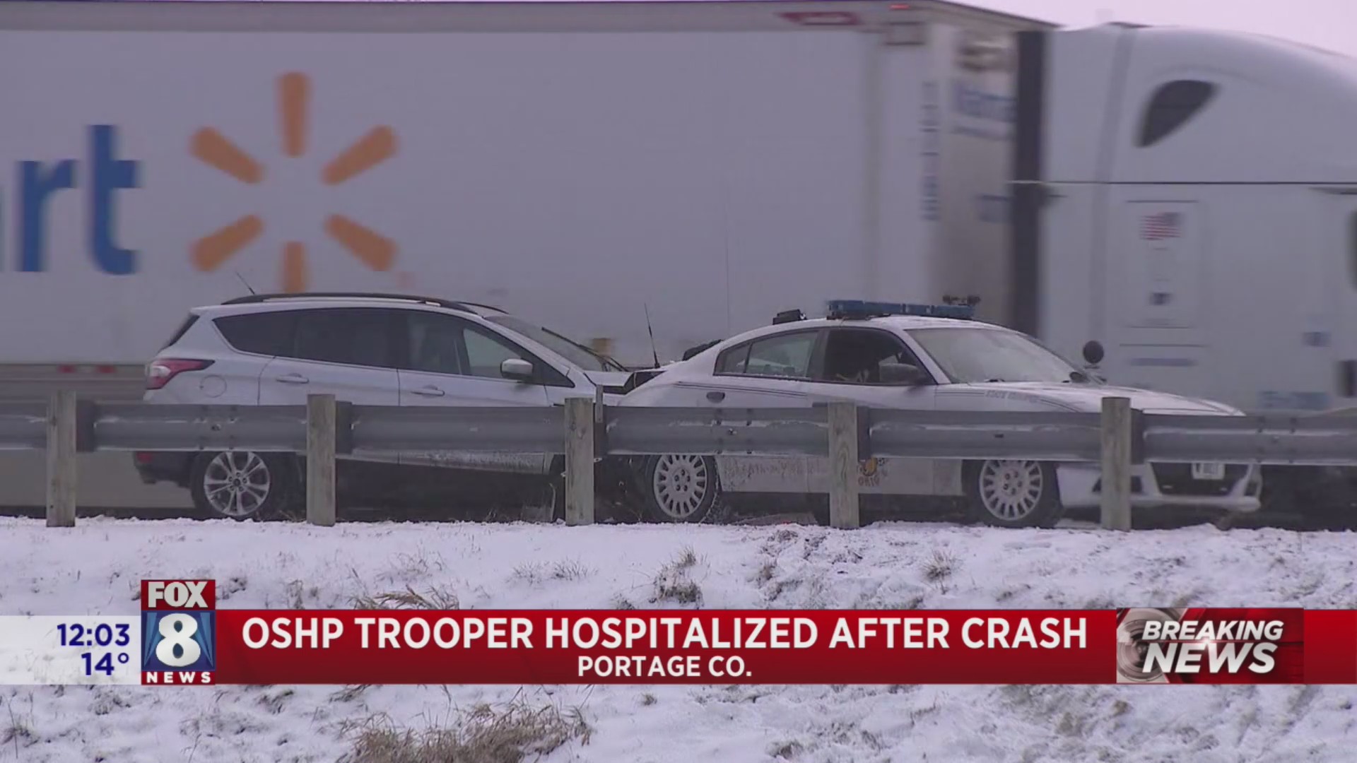 Trooper hospitalized after crash in Portage County – Fox 8 Cleveland WJW