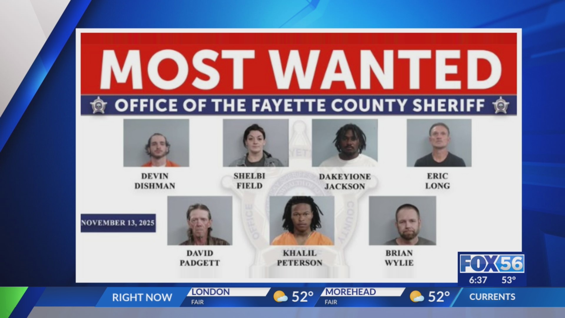 Fayette County Sheriff’s Office releases list of 7 most wanted – FOX 56 ...