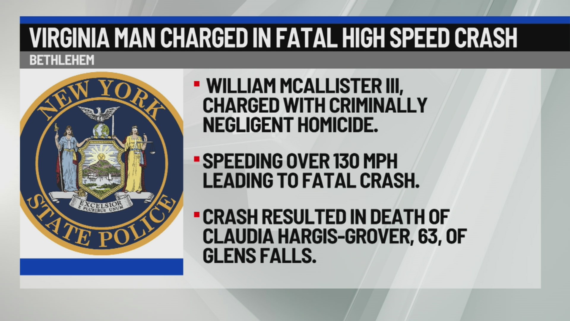 Virginia man charged in fatal Bethlehem high speed crash – NEWS10 ABC